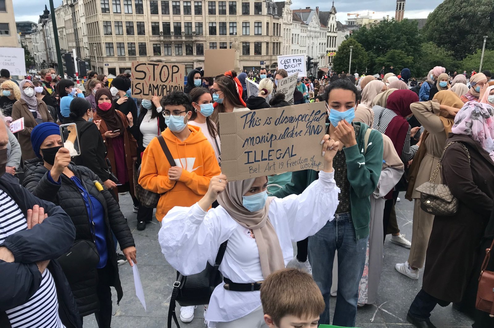 Belgian Students Protest Hijab Ban in Education | About Islam